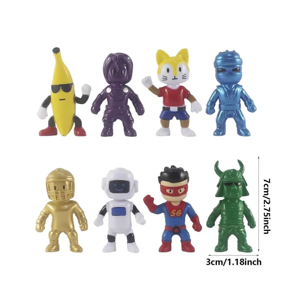Cartoon Game Stumbling Guys Action Figures Pvc Model Statue Track ...