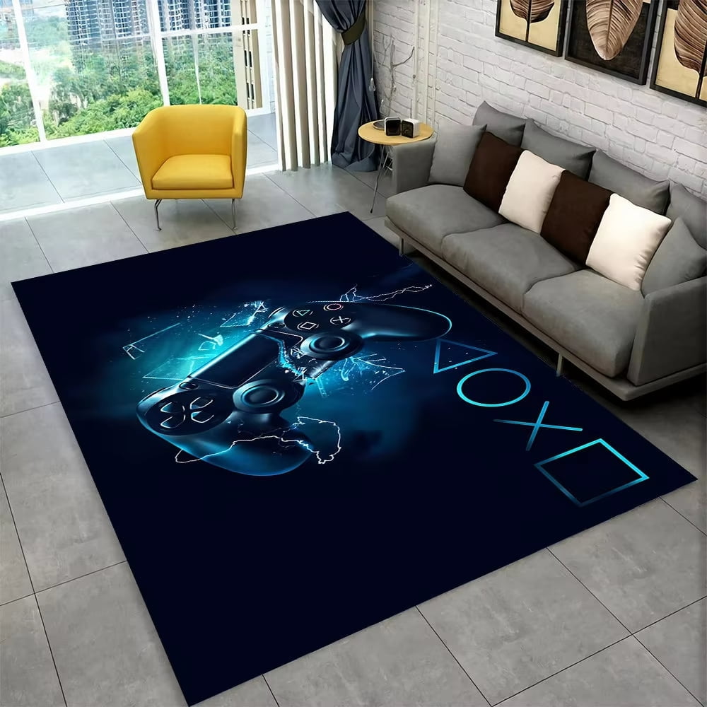 Cartoon Gamer Game Gamepad Area Rug Carpet for Living Room and Bedroom ...