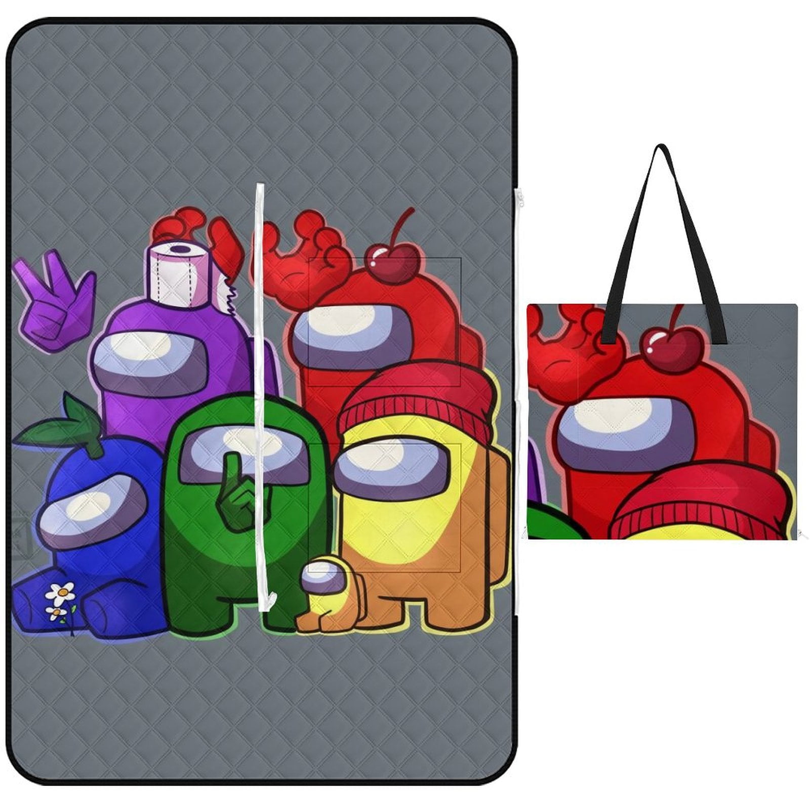 Cartoon Games Impostor Among Us Picnic Blanket,Foldable Waterproof Sand ...