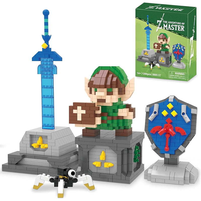 Cartoon Games Kids Toys Link Master Sword And Hylian Shield Building ...