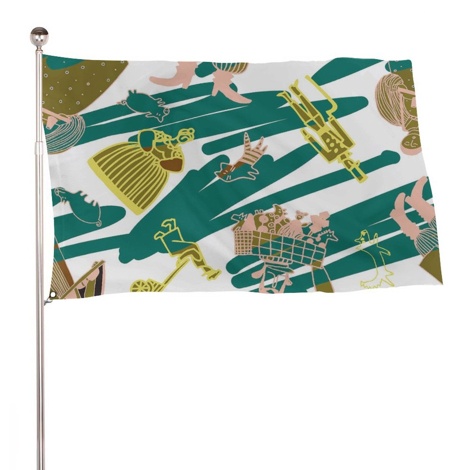 Cartoon Garden Banner - Double-Sided House Outdoor Flag for Yard And ...