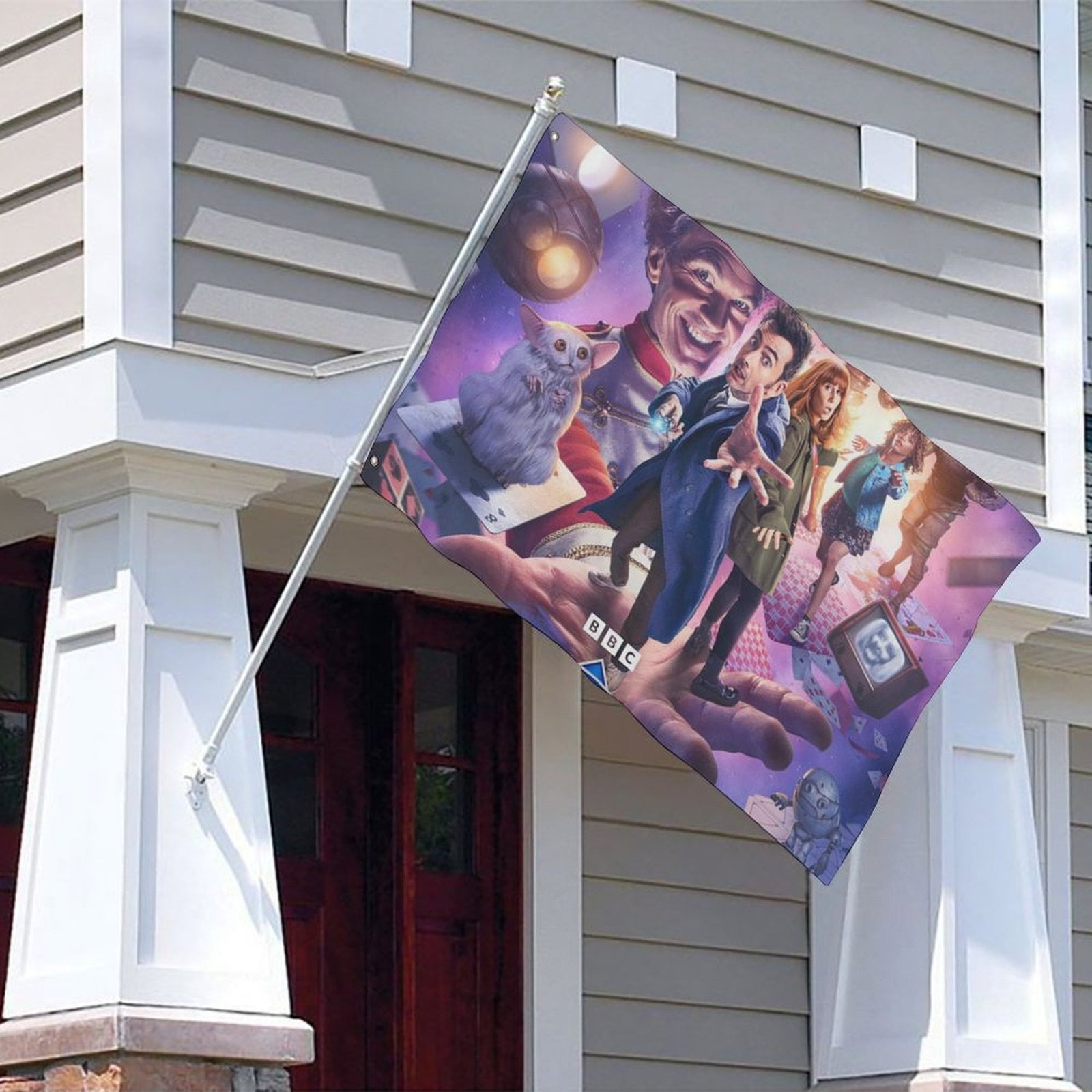 Cartoon Garden Banner - Double-Sided House Outdoor Flag for Yard And ...