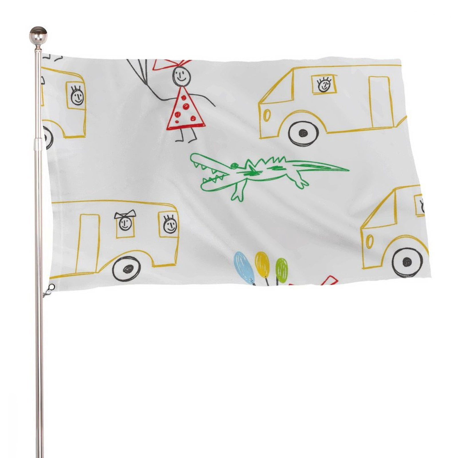 Cartoon Garden Banner - Double-Sided House Outdoor Flag for Yard And ...
