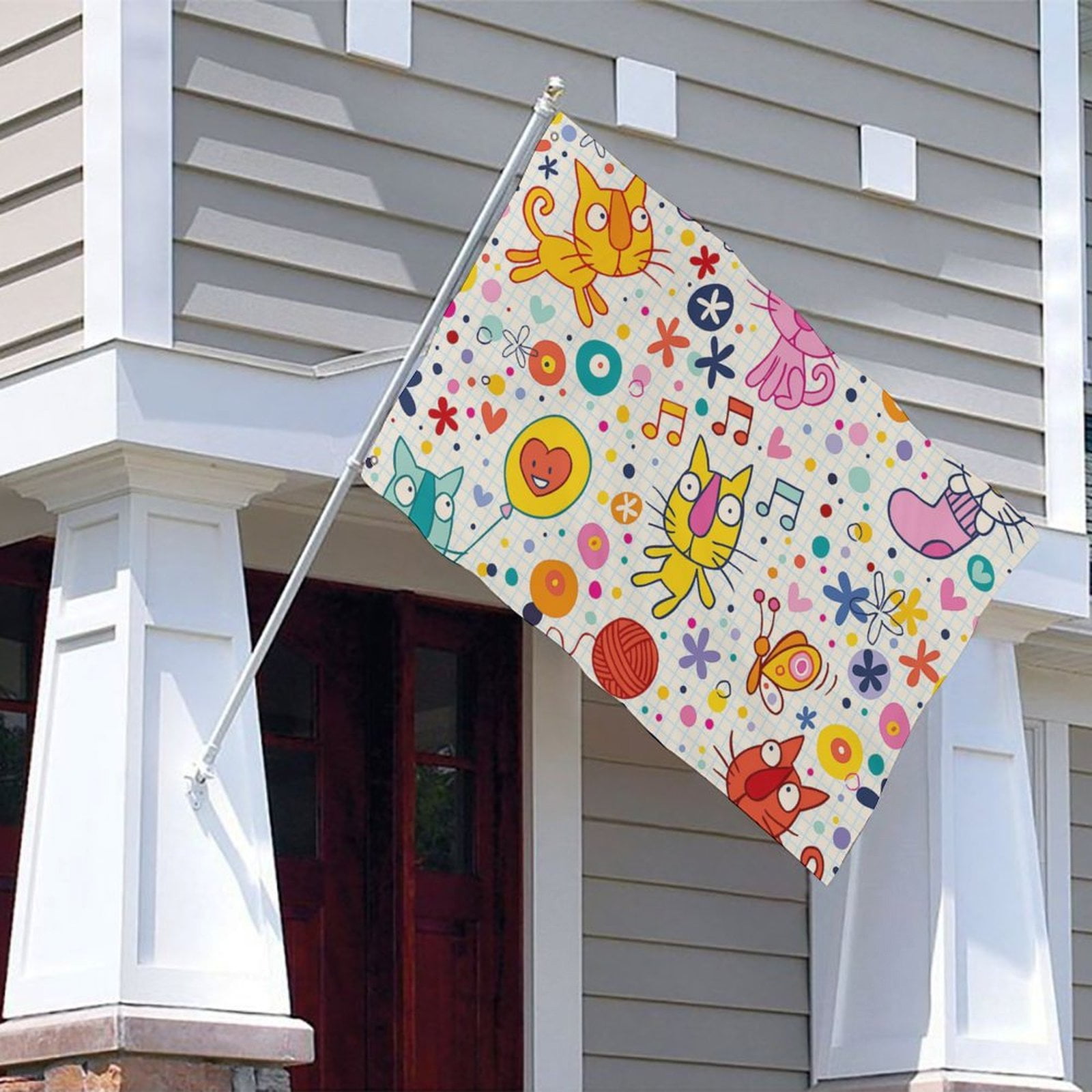 Cartoon Garden Banner - Double-Sided House Outdoor Flag for Yard And ...