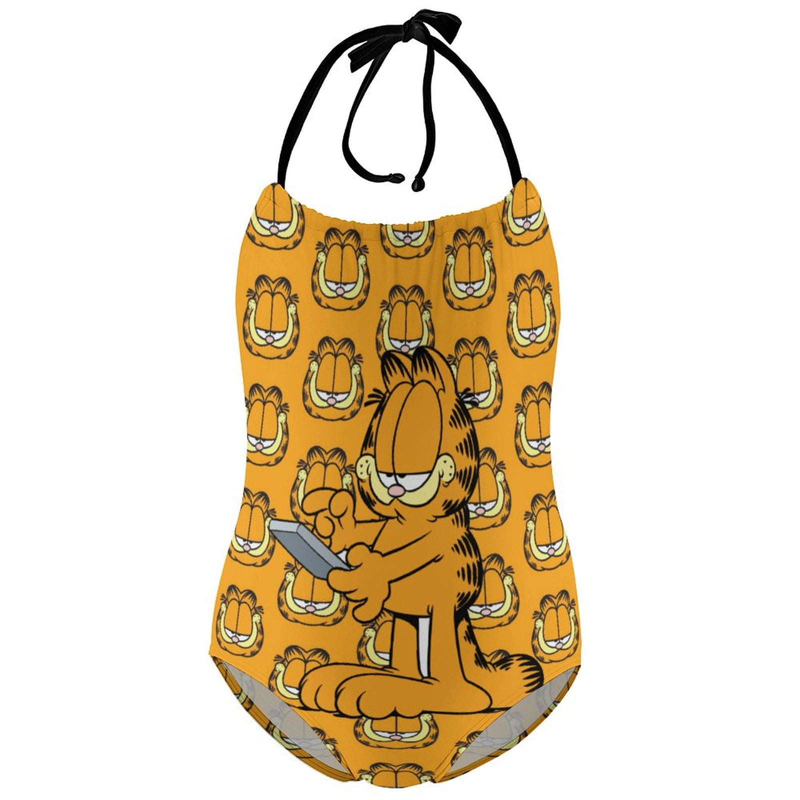 Cartoon Garfield Girls One-piece Swimsuit Summer Kid's Beach Swimwear ...