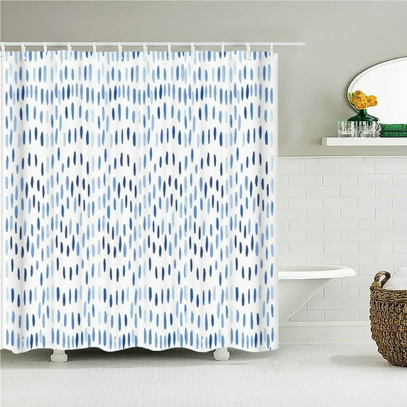 Cartoon Geometry Printed Fabric Shower Curtains Bath Screen Waterproof ...