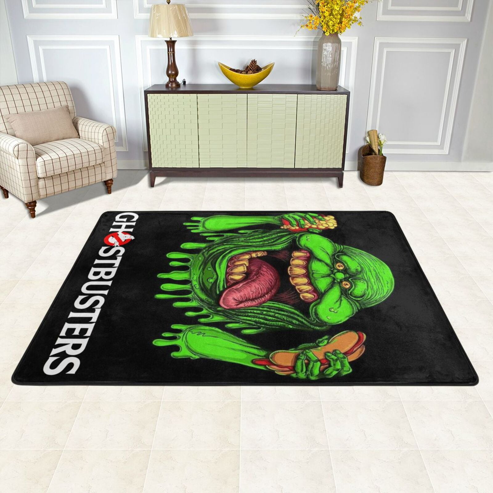Cartoon Ghost-Busters Rugs Washable Cover Floor Rug Carpets Bathroom ...