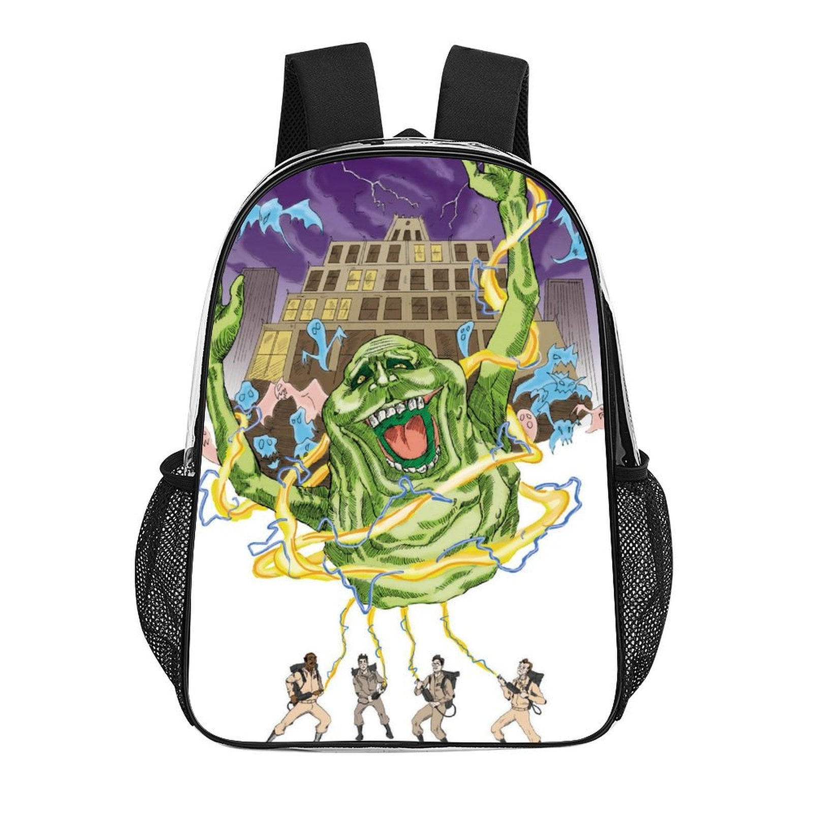 Cartoon Ghostbusters Clear Backpack Transparent Bag 17 Inch Large ...