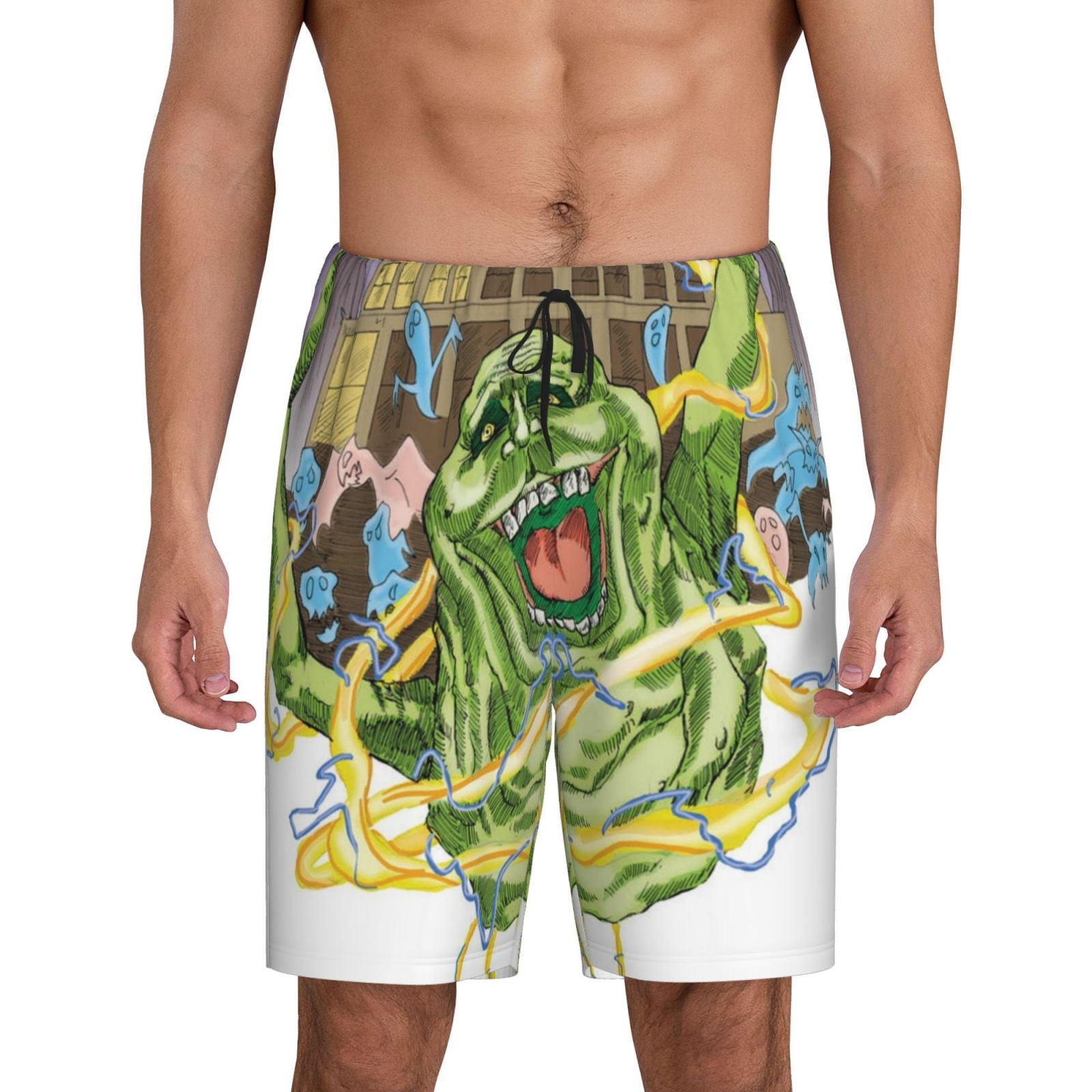 Cartoon Ghostbusters Men's Short Pajama Pants Lightweight Daily Lounge ...