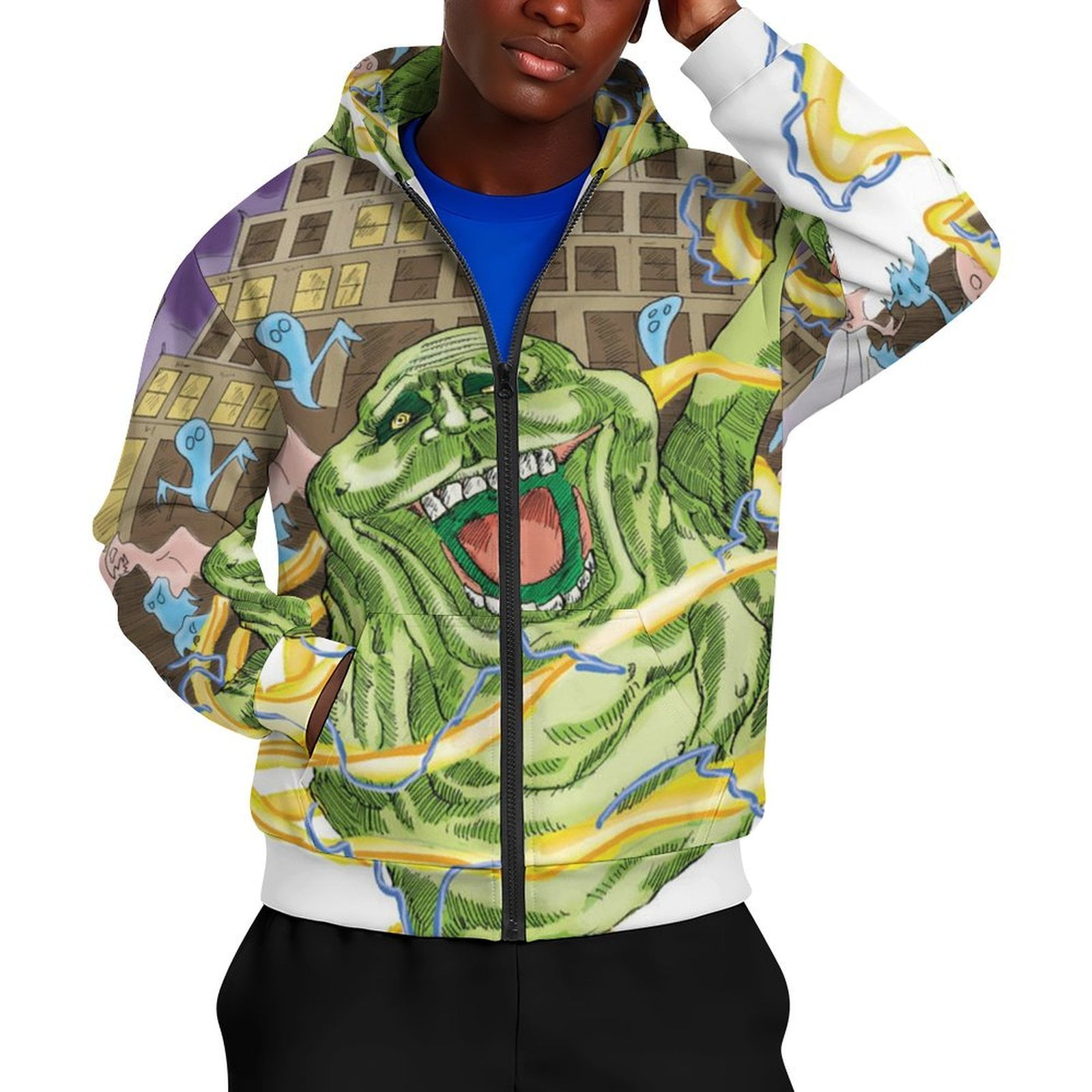 Cartoon Ghostbusters Teen Sweatshirts Zipper Hoodies Jacket Coat With ...