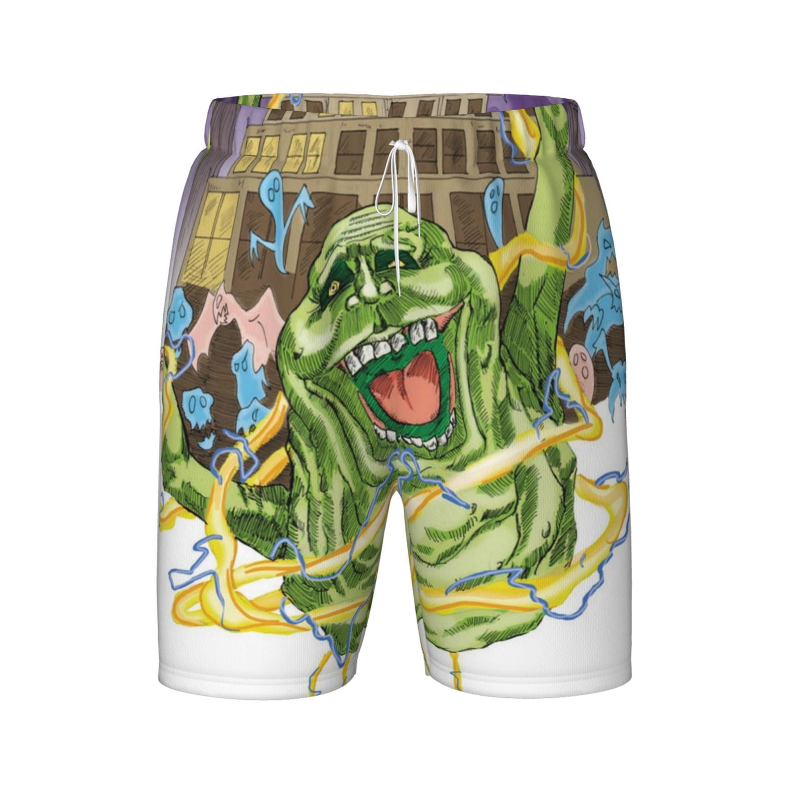 Cartoon Ghostbusters Teen Swim Trunks Summer Beach Board Shorts Quick ...