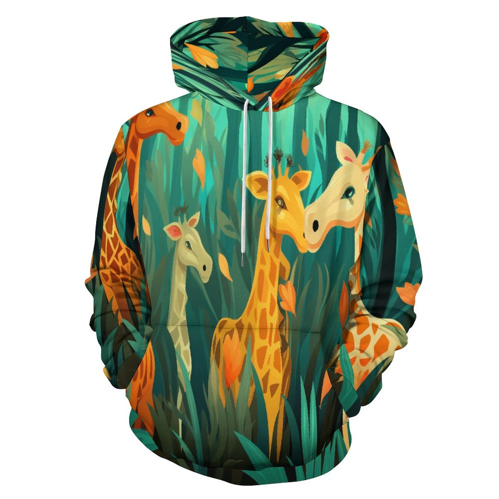 Cartoon Giraffe 3D Print Hoodie Men Women Autumn Thin Pullover ...