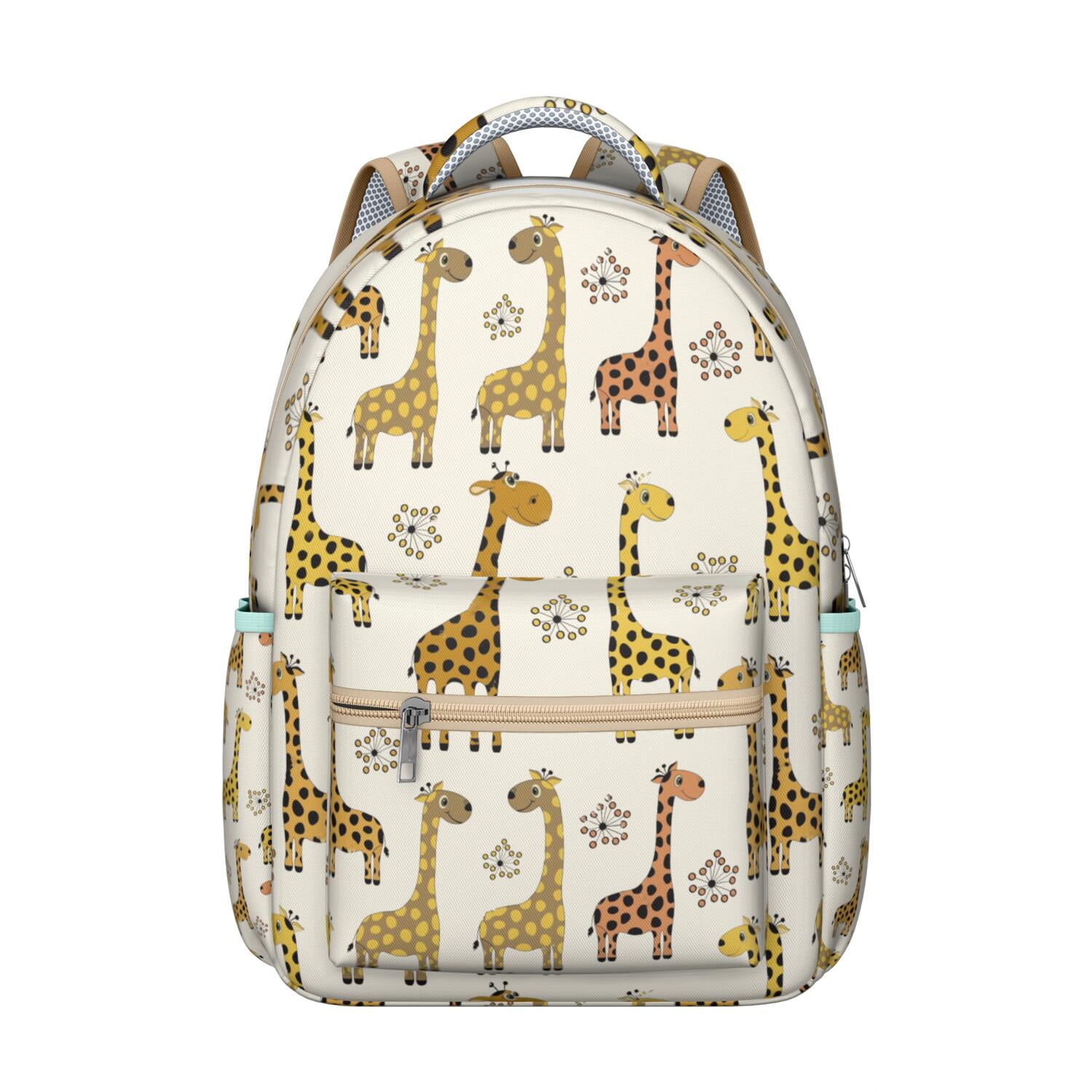 Cartoon Giraffe Artistic Nature Print Backpack - Waterproof ...