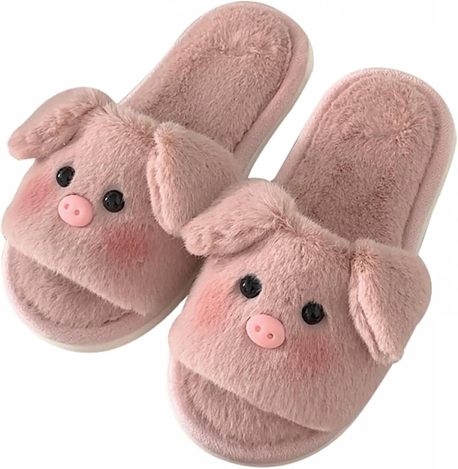 Cartoon Giraffe Cotton Slippers, Winter Indoor Outdoor Slippers for ...