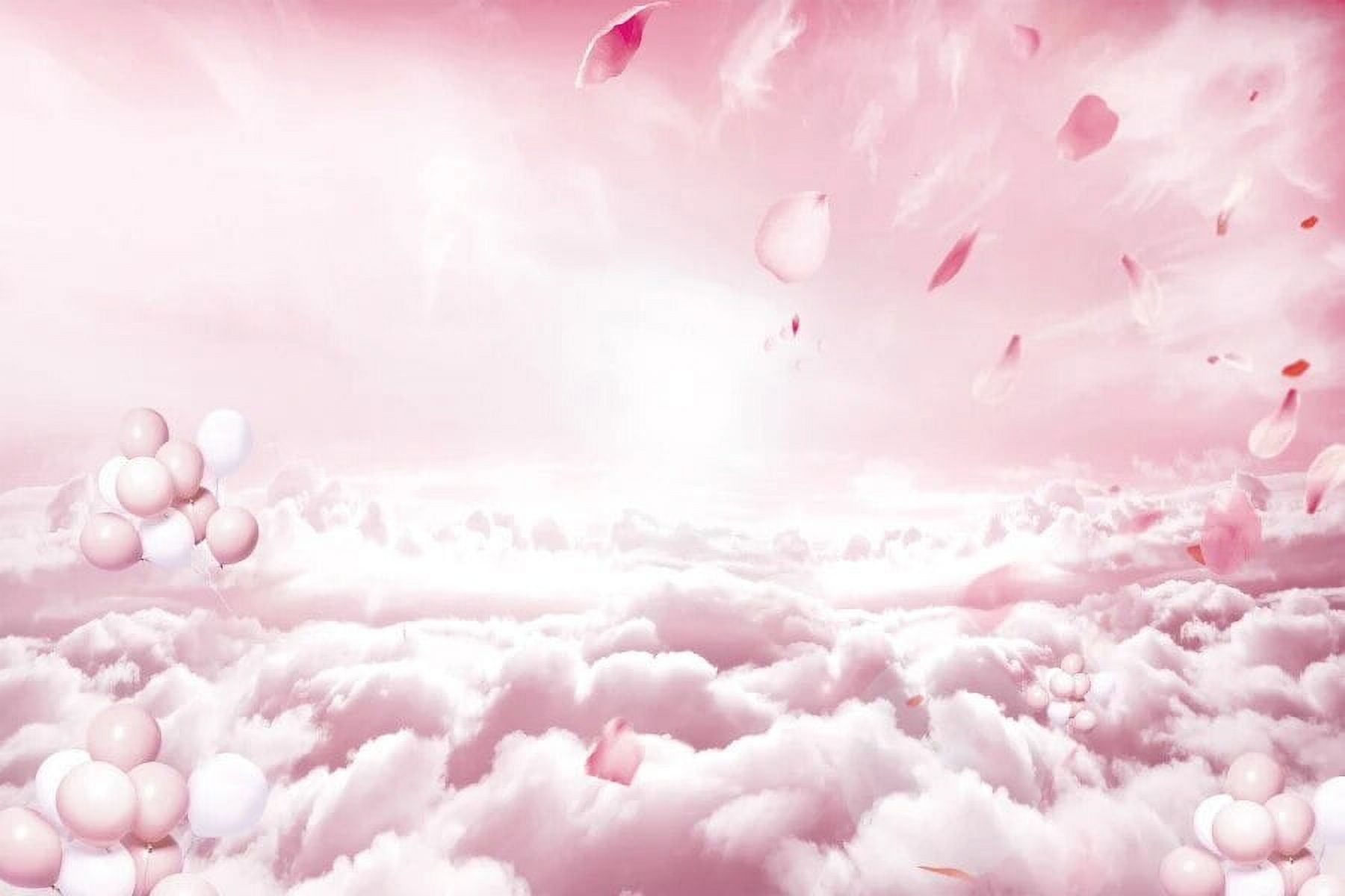 Cartoon Girl 1st Birthday Backdrop Clouds Moon Star Child Baby Shower ...