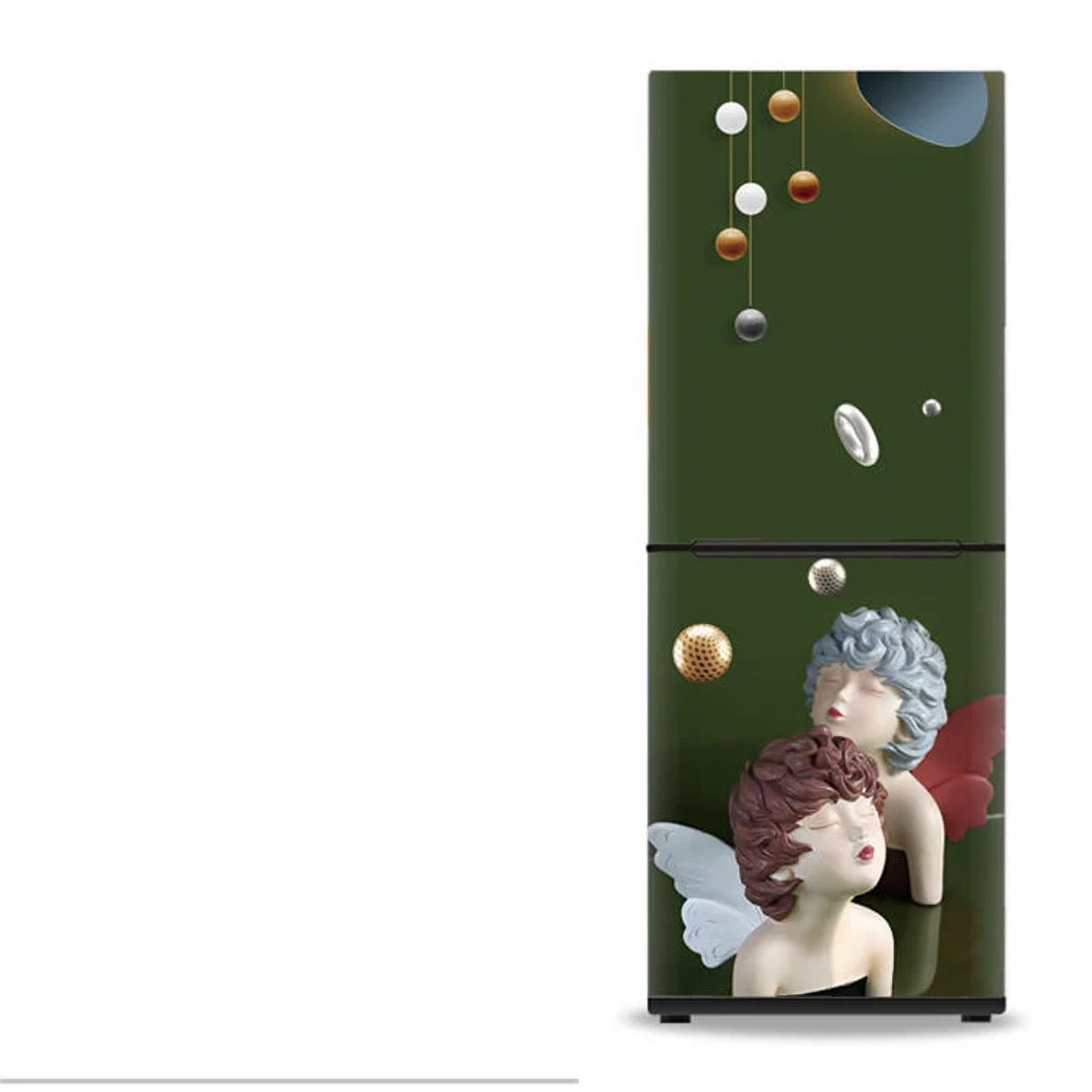 Cartoon Girl Fridge Sticker Pink Girly Style Refrigerator Stickers Self ...