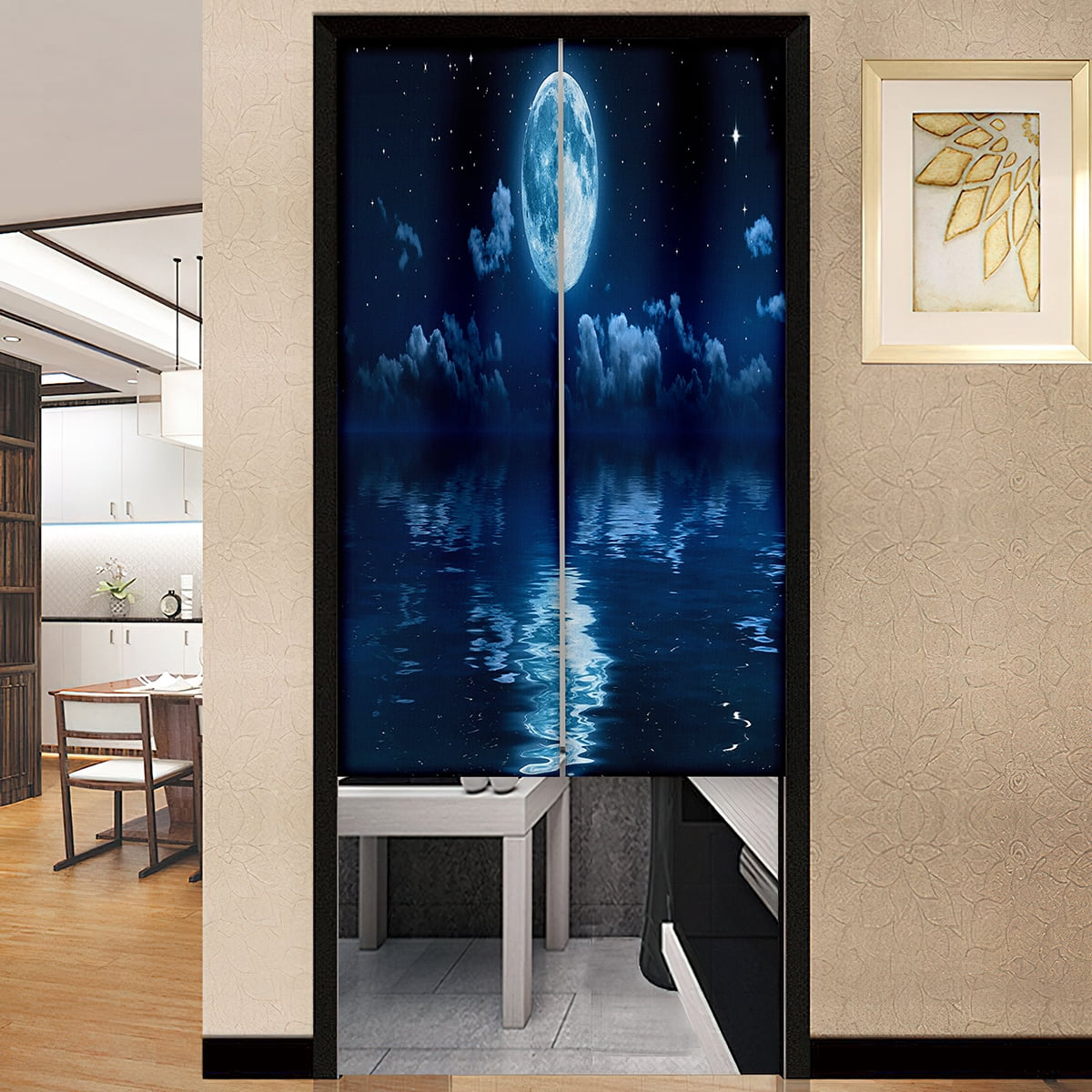 Cartoon Girl Moon Door Curtain Kids Boys Study Bedroom Partition Noren ...