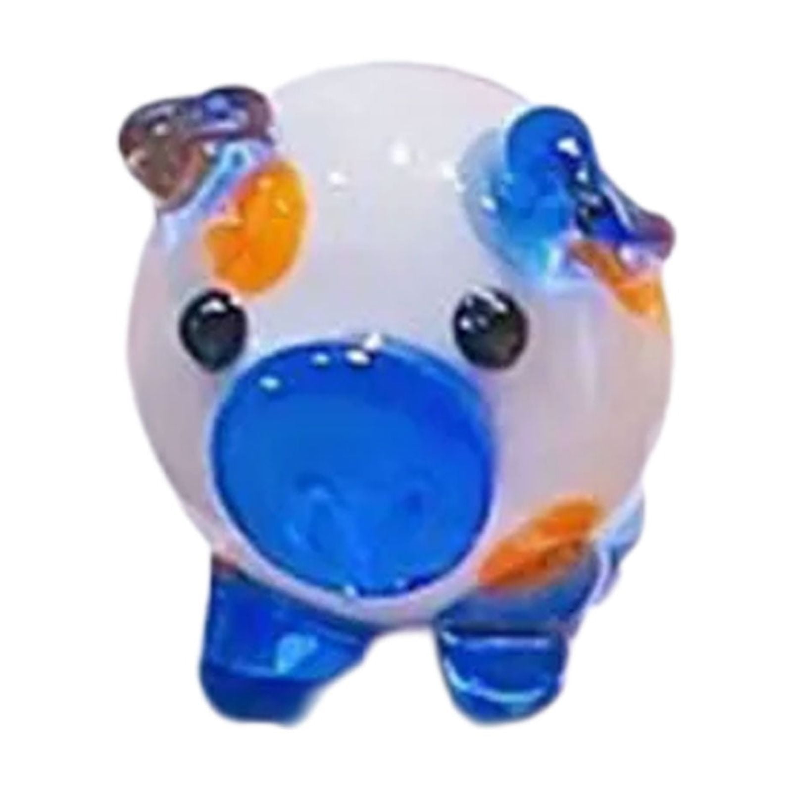 Cartoon Glass Piggy Miniature Ornament Handcraft Colorful Statue for ...