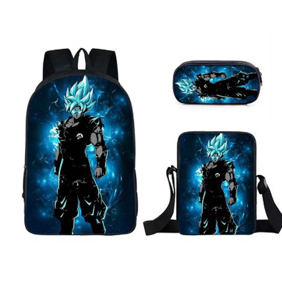 Cartoon Goku Seven Dragon Ball Backpack Unisex Anime Backpack Set 3D ...