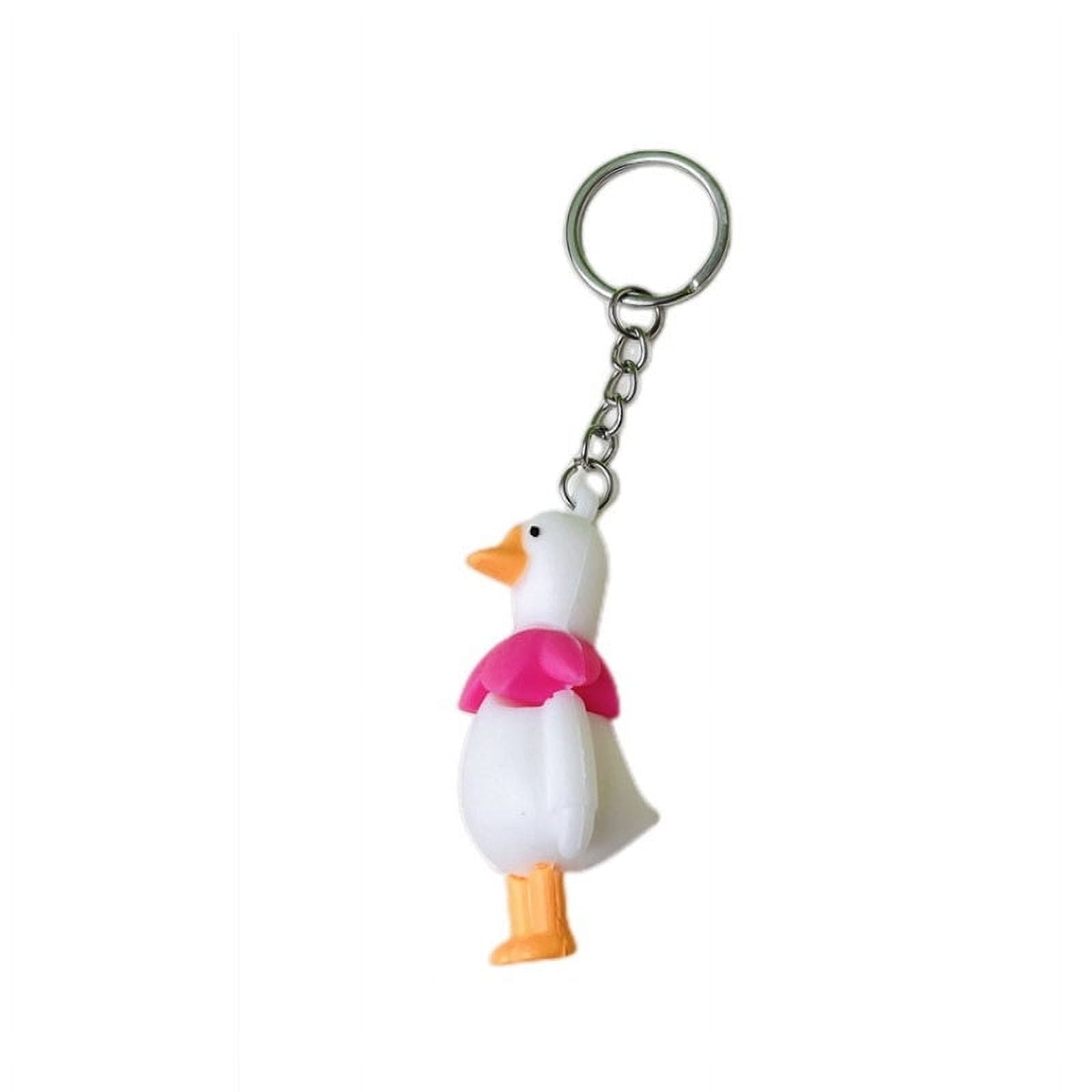 Cartoon Goose Doll Keychain: Trendy Bag Pendant & Push Promotional ...