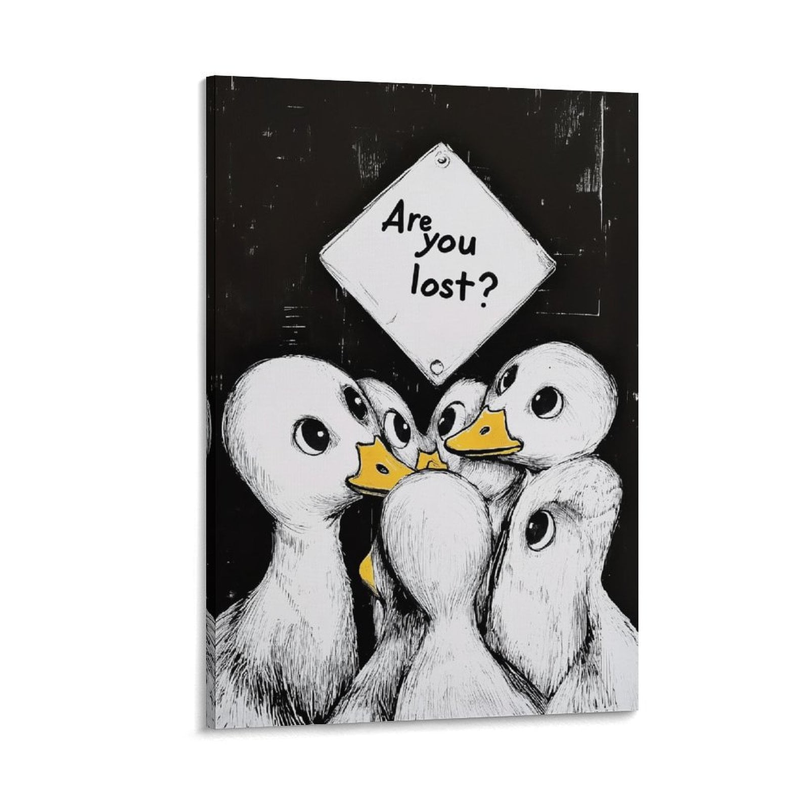 Cartoon Goose Hanging Picture Home Decor Poster Wall Art Hanging ...