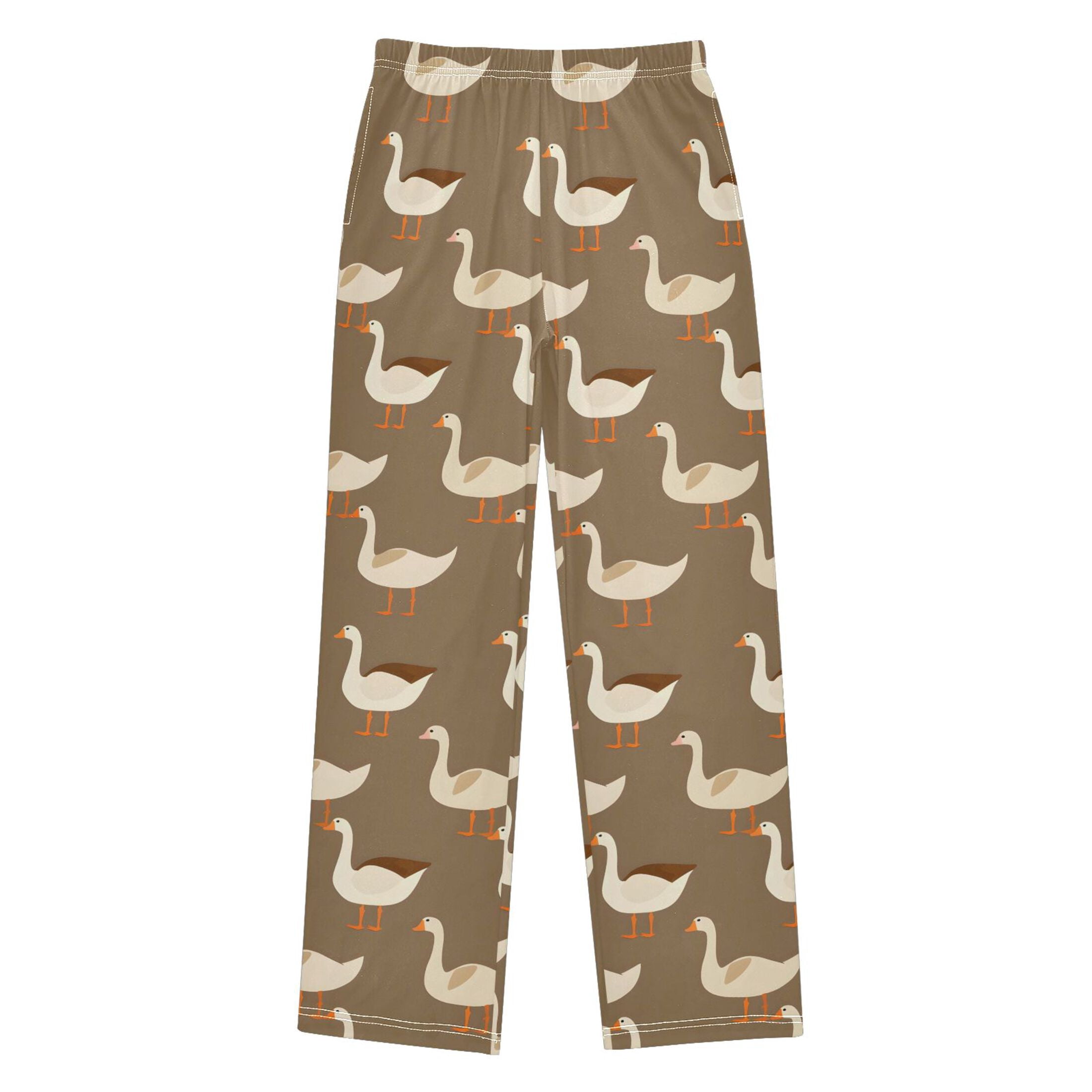 Cartoon Goose Pattern Pajama Pants Soft Lightweight Lounge Pants ...