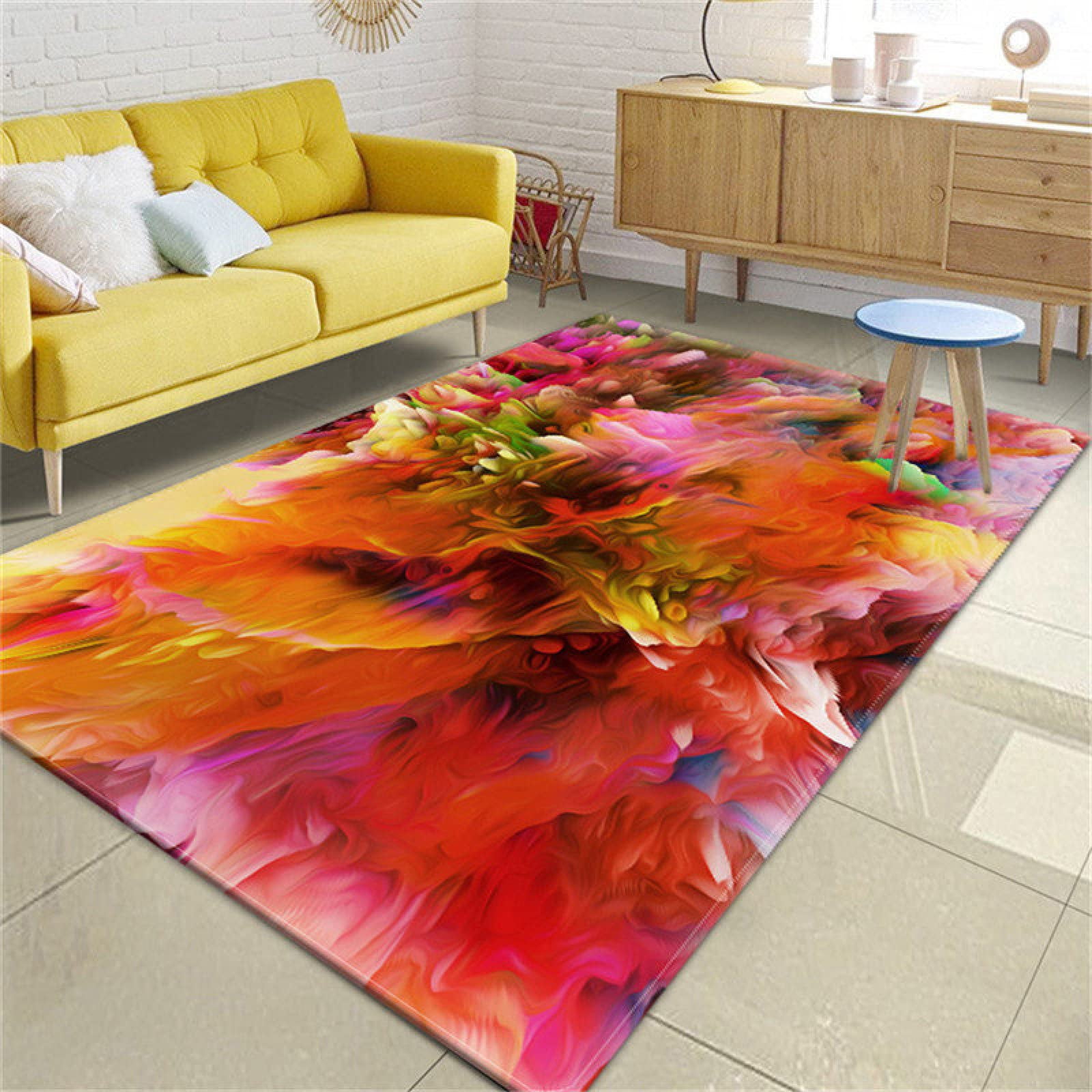 Cartoon Graffiti Carpet Colorful Street Art Area Rugs Modern Hippie Hip ...