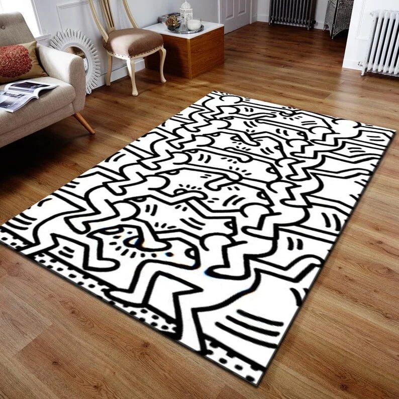 Cartoon Graffiti Comic Carpet Hippie Hip Hop Street Art Area Rug Living ...