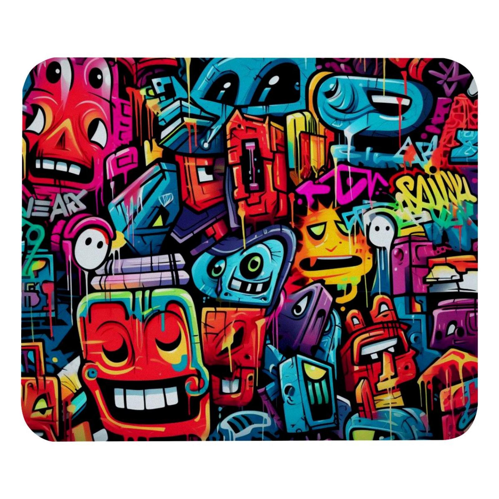 Cartoon Graffiti Mouse Pad - Smooth Surface, Mousepad Thick Padding ...