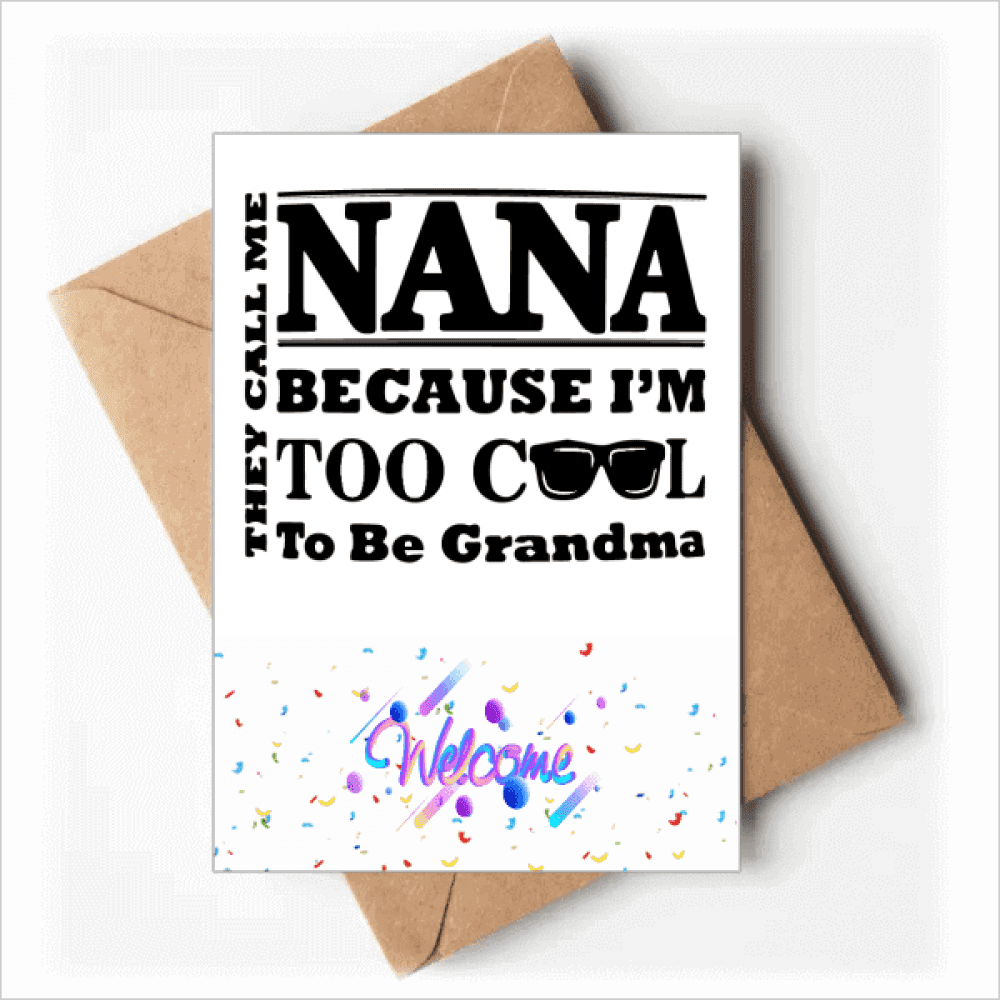 Cartoon Grandma Letters Present Best Wishes Welcome Back Greeting Cards ...