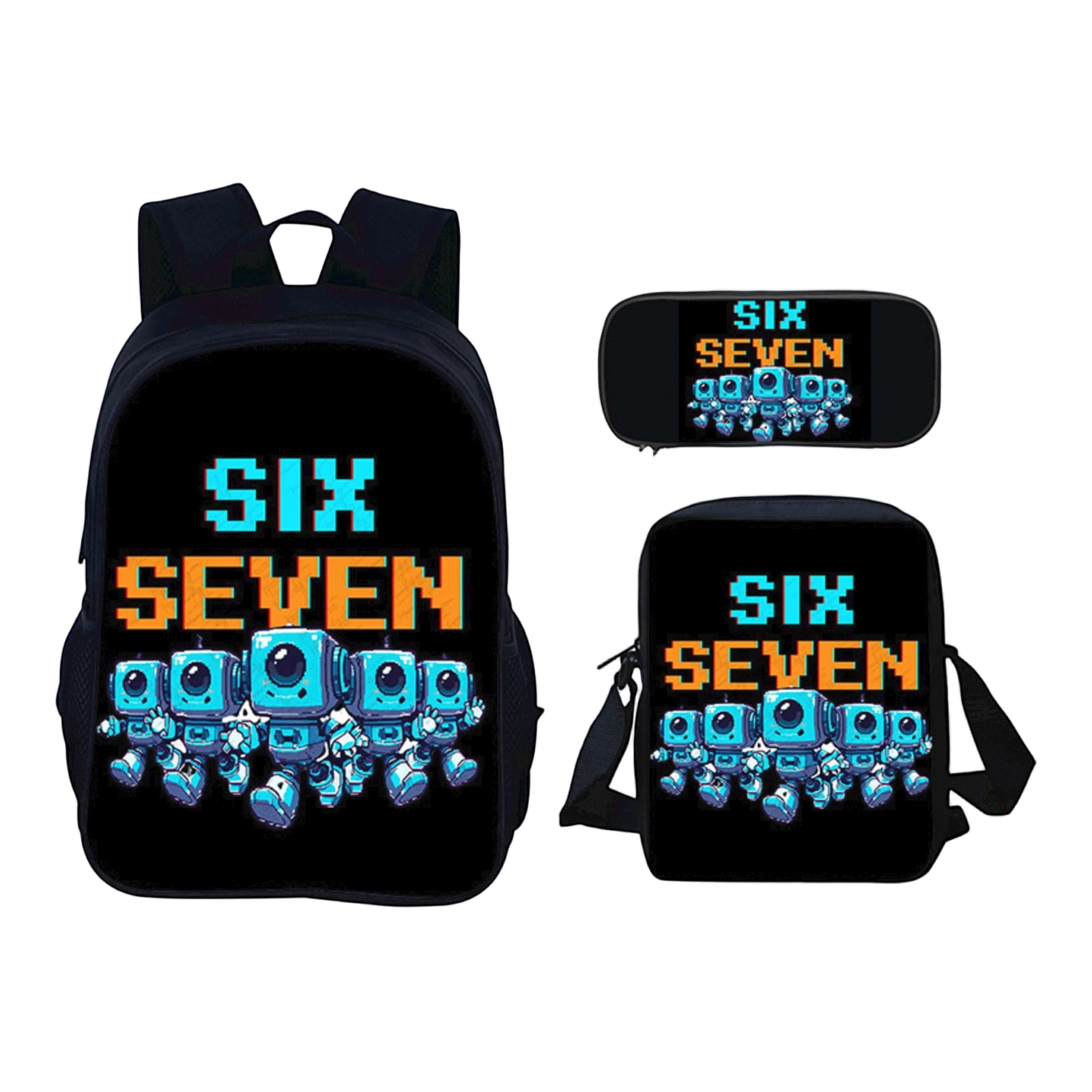 Cartoon Graphic 3-Piece Backpack Set - Large Capacity 67 Schoolbag with ...