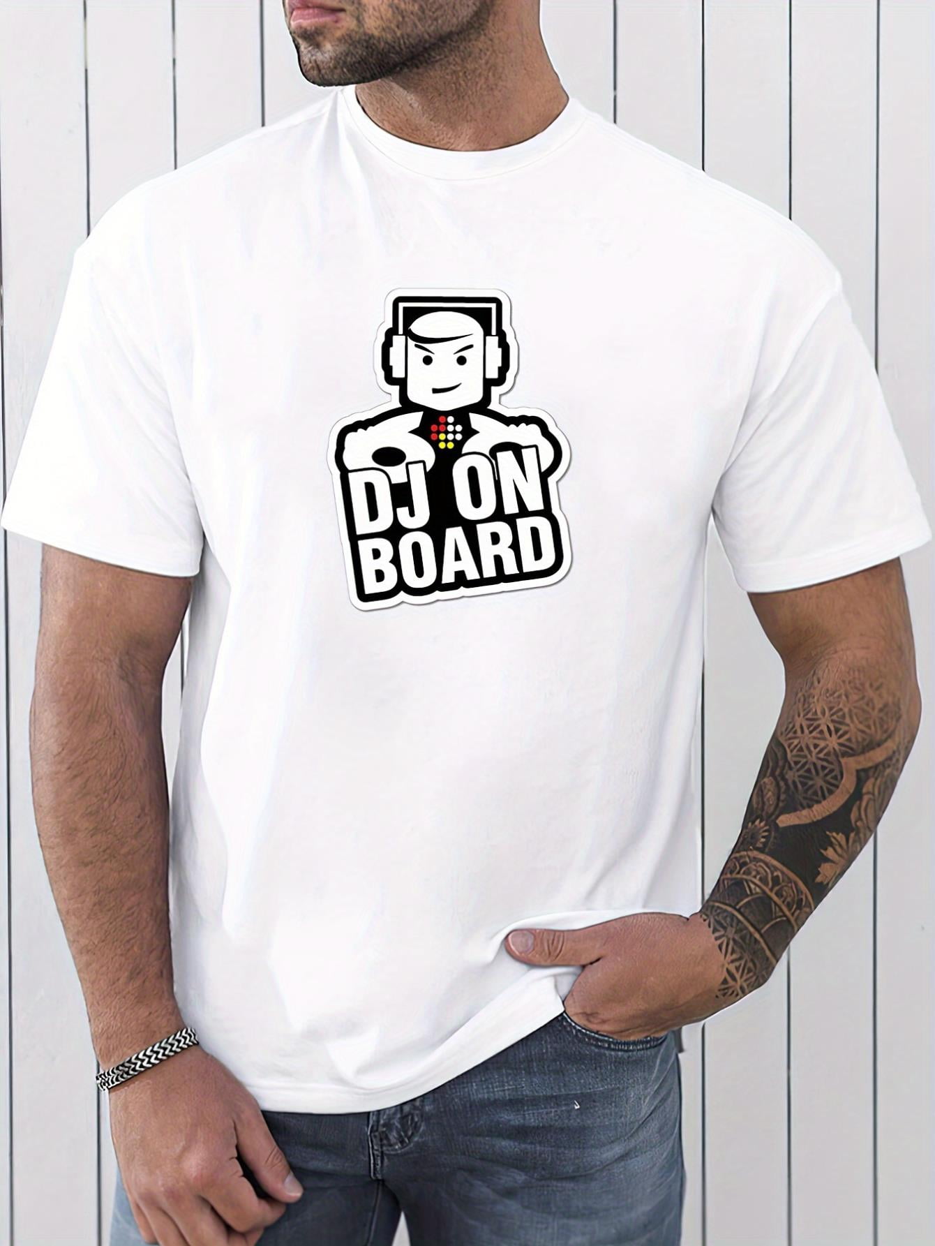 Cartoon Graphic Print Men's Creative Top, Casual Short Sleeve Crew Neck ...