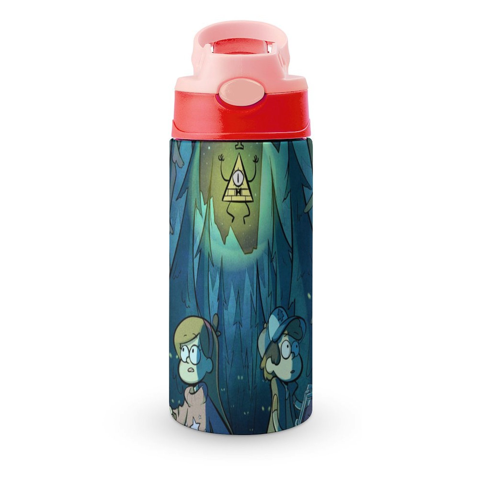 Cartoon Gravity Falls Kid's Insulated Water Bottle With Straw Vacuum ...
