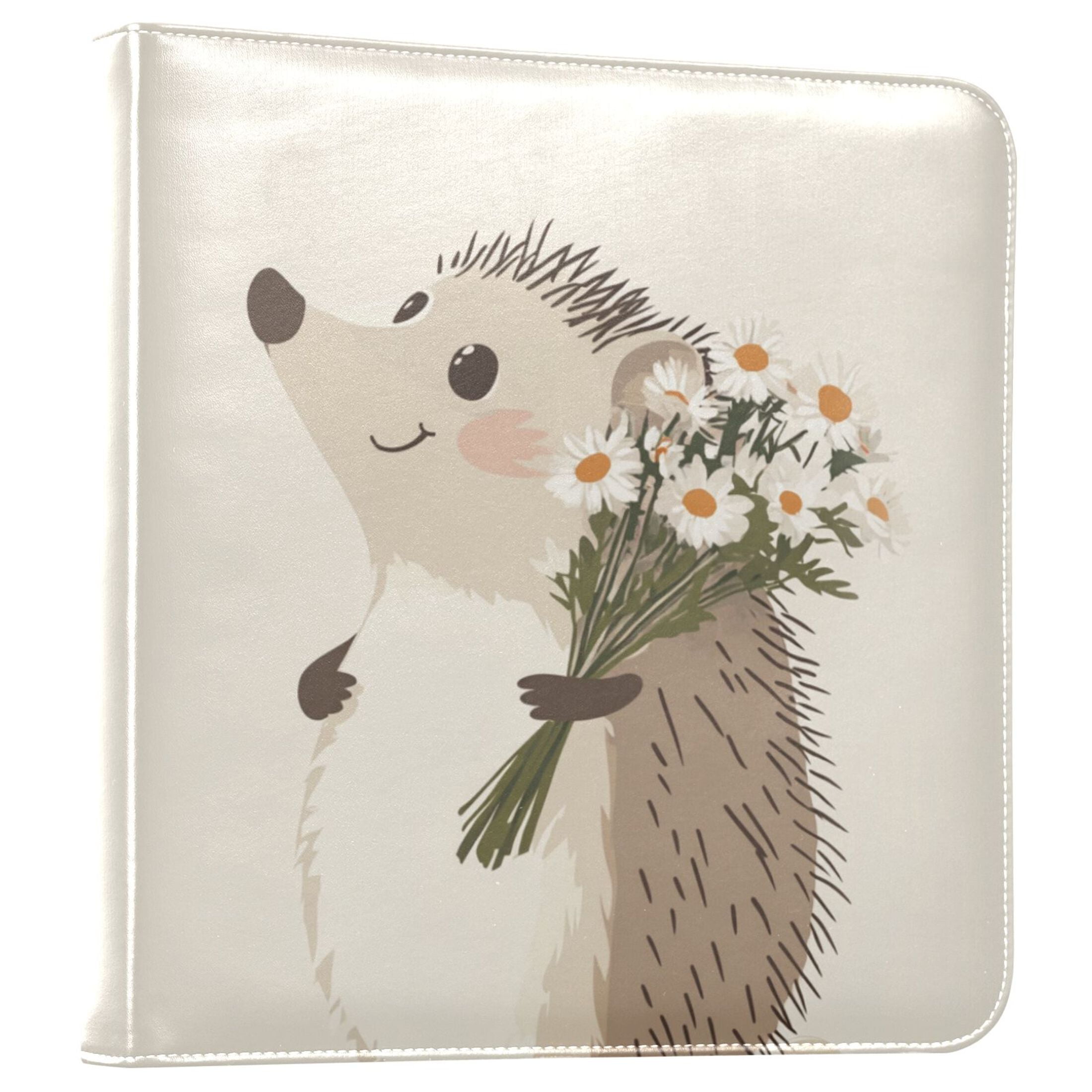 Cartoon Gray Hedgehog Large Photo Album Self Adhesive 20 Blank Pages ...