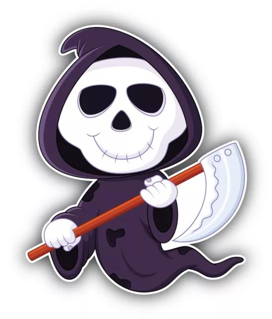 Cartoon Grim Reaper Sticker Phone Decal Water Bottle Stickers Car ...
