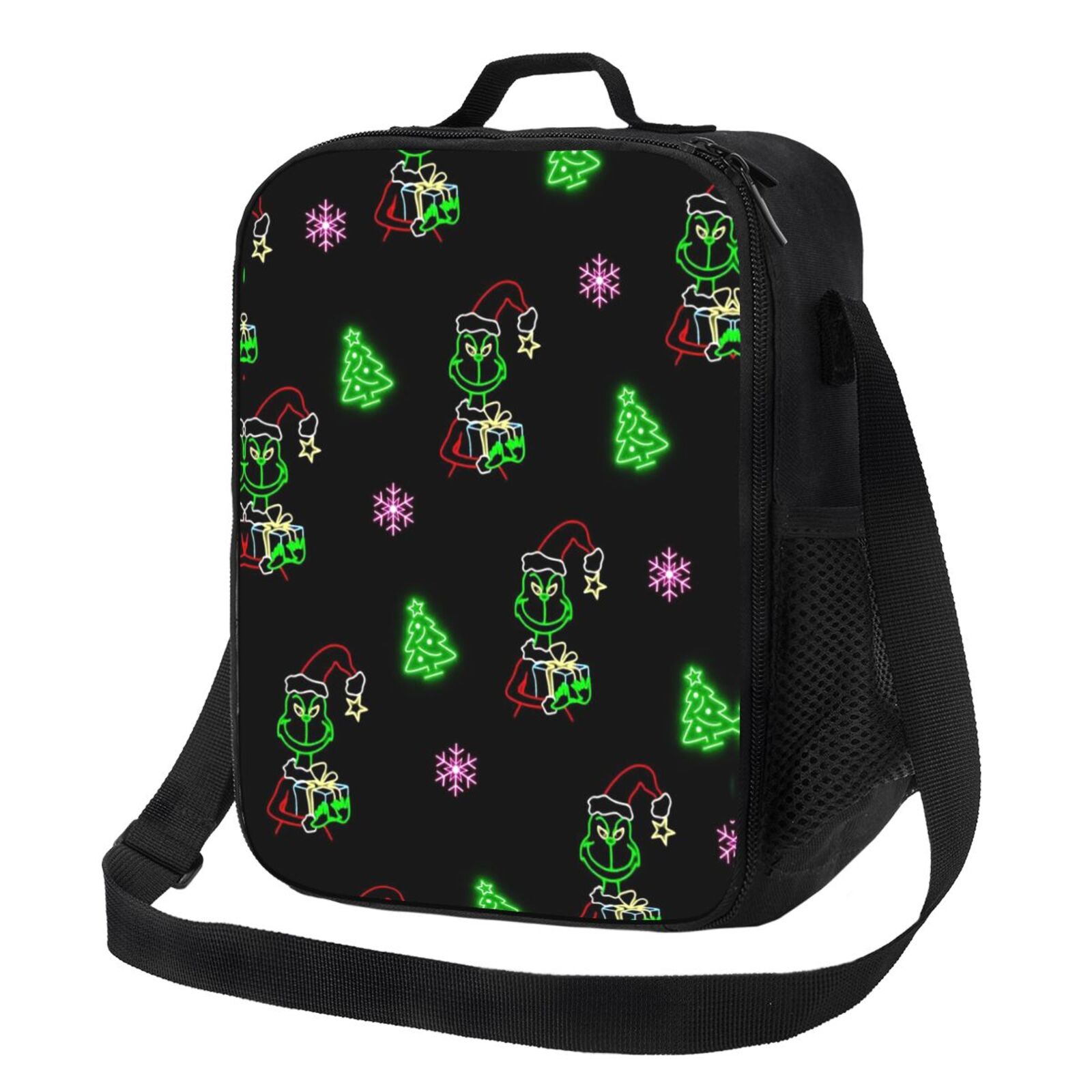 Cartoon Grinch Lunch Bag Reusable Insulated Lunch Box Portable Lunch ...