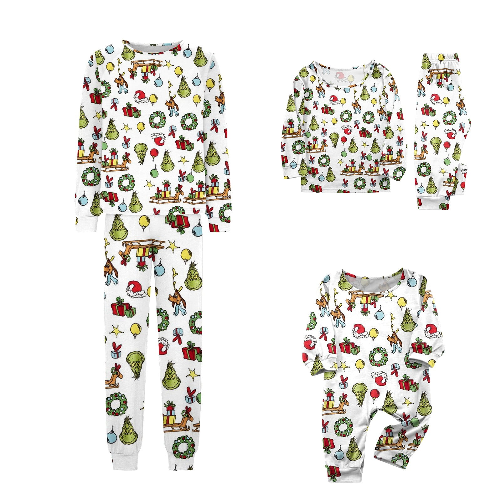 Cartoon Grinch Matching Pajamas, Family Matching Outfits Stylish ...