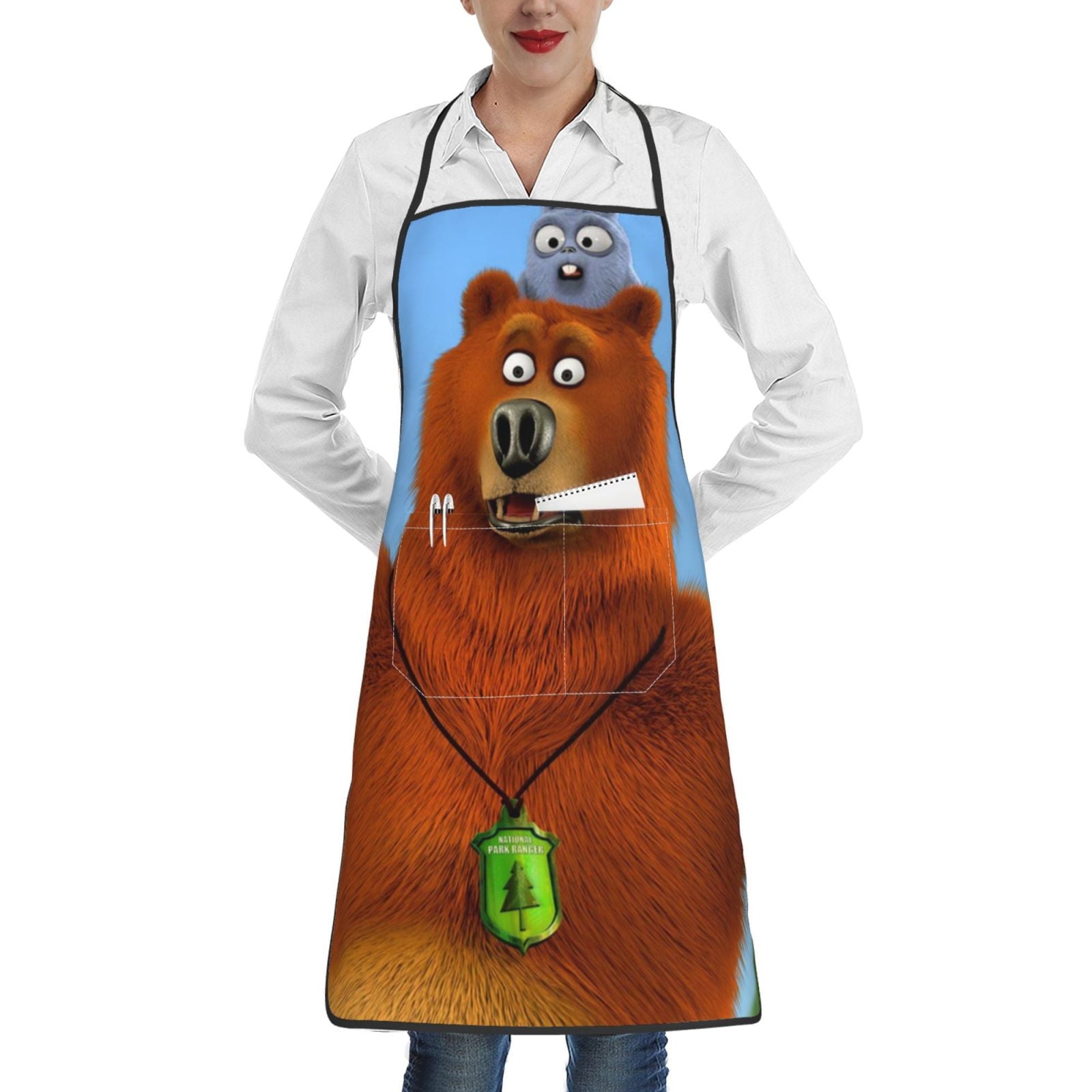Cartoon Grizzy And the Lemmings Waterproof Apron Home Decor Kitchen ...