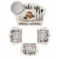 Cartoon Groundhog Round Table Placemats Set of 6 Wedge Placemats, Wake ...
