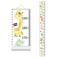 Cartoon Growth Chart for Kids Removable Wall Decor Wood Frame Fabric ...