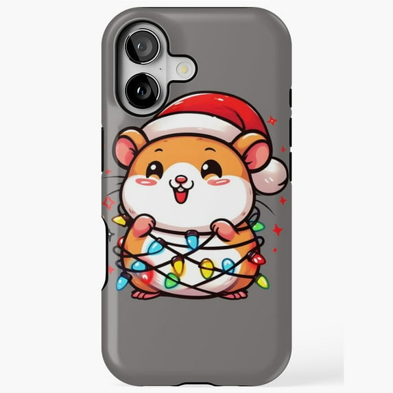 Cartoon Hamster with Hat and Lights Art Phone Case 17 16 15 14 13 12 11 ...