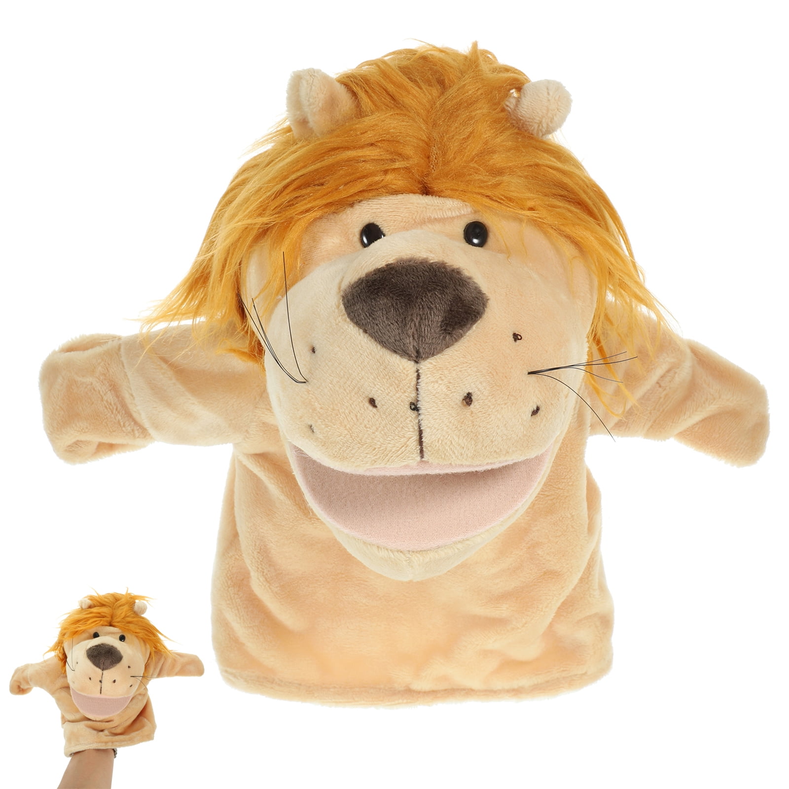 Cartoon Hand Puppet Toddler Animal Plush Toy Lion Shaped Hand Puppet ...