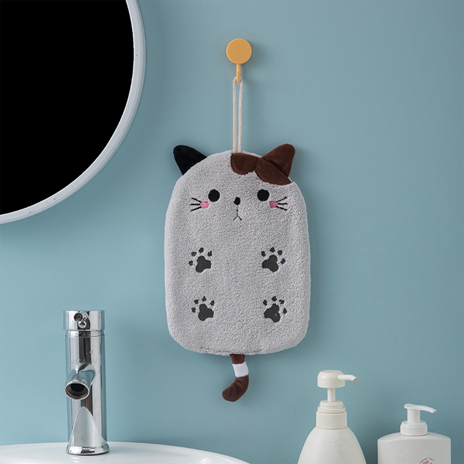 Cartoon Hand Towel Hangable Absorbent Kitchen Bathroom Thickened ...