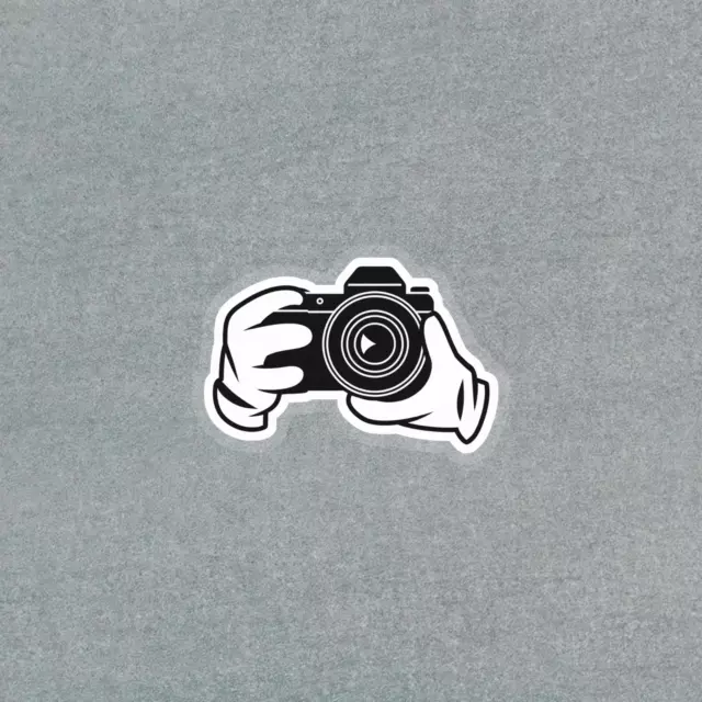 Cartoon Hands Holding Camera Photographer Sticker Decalphone Decal ...
