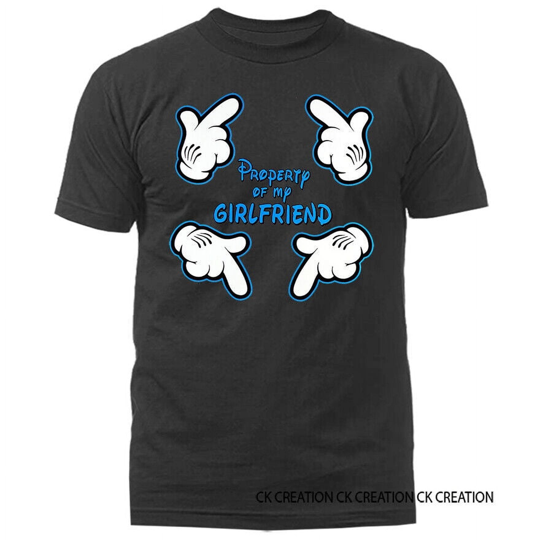 Cartoon Hands Property of My Girlfriend Funny Joke Humor Humorous T ...
