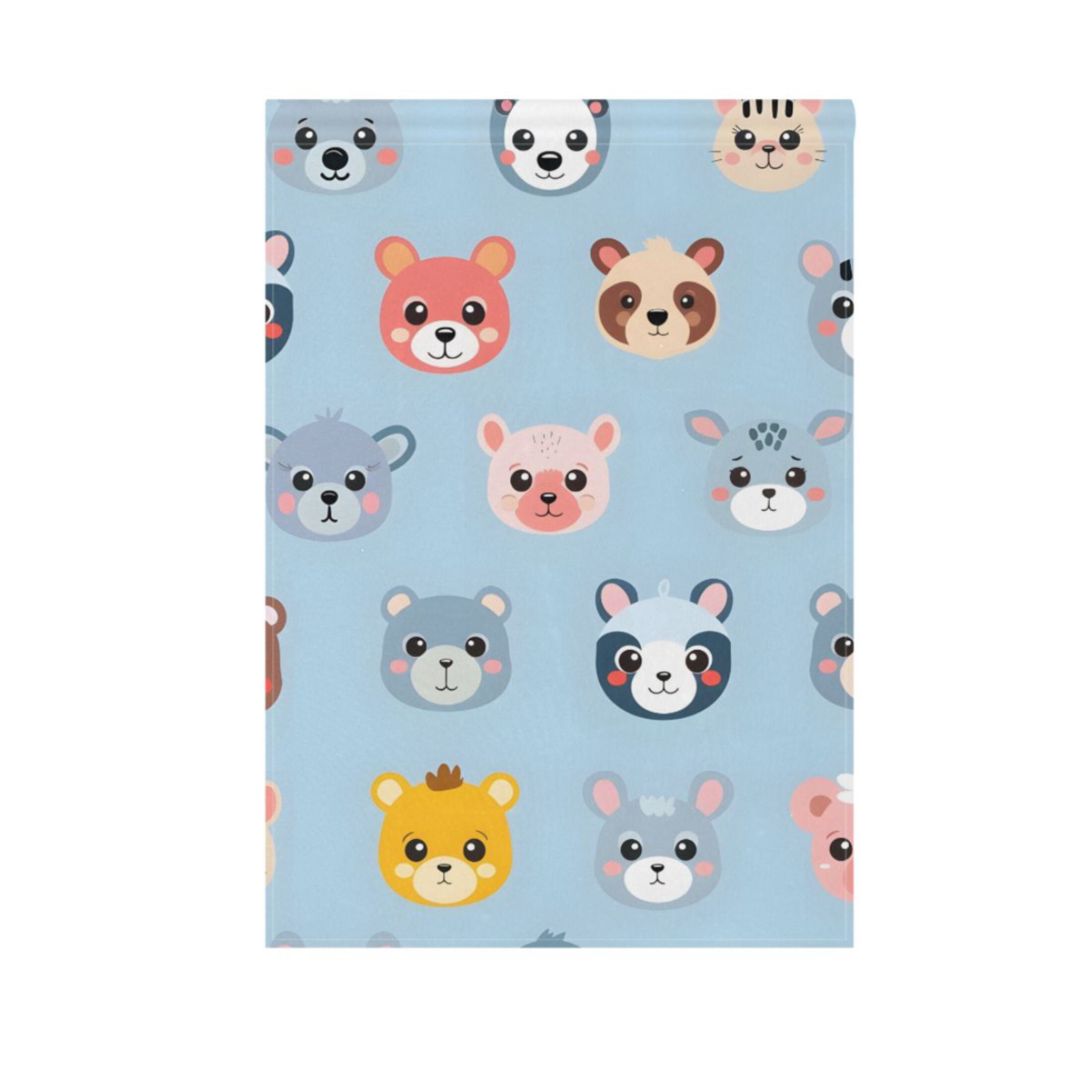 Cartoon Happy Animal Face Garden Flag 28"x40" Double-Sided Yard Flags ...