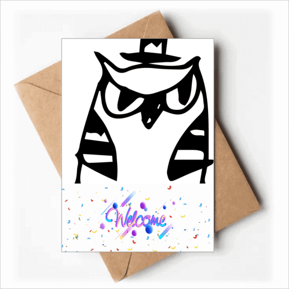 Cartoon Hat Bird Protect Animal Pet Lover Welcome Back Greeting Cards ...