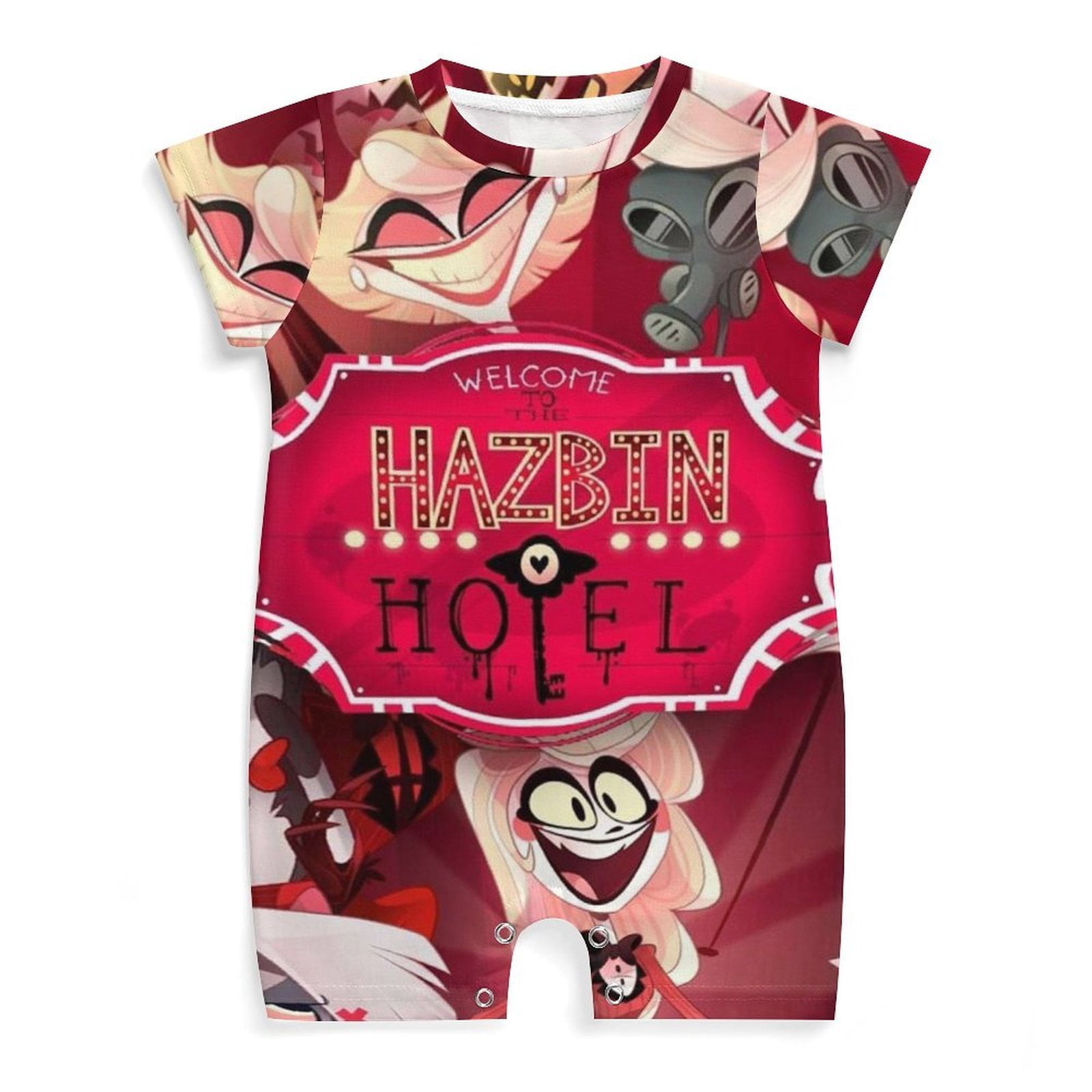 Cartoon Hazbin Hotel Baby One-Piece Rompers Summer Short Sleeve Outfit ...
