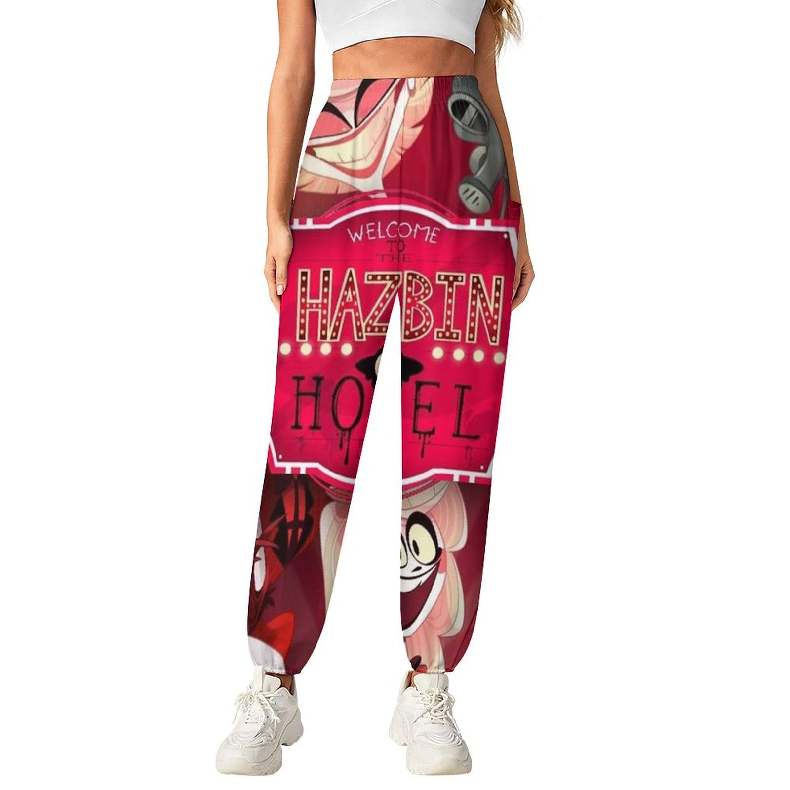 Cartoon Hazbin Hotel Women's Yoga Bloomers Pants Running Workout Gym ...