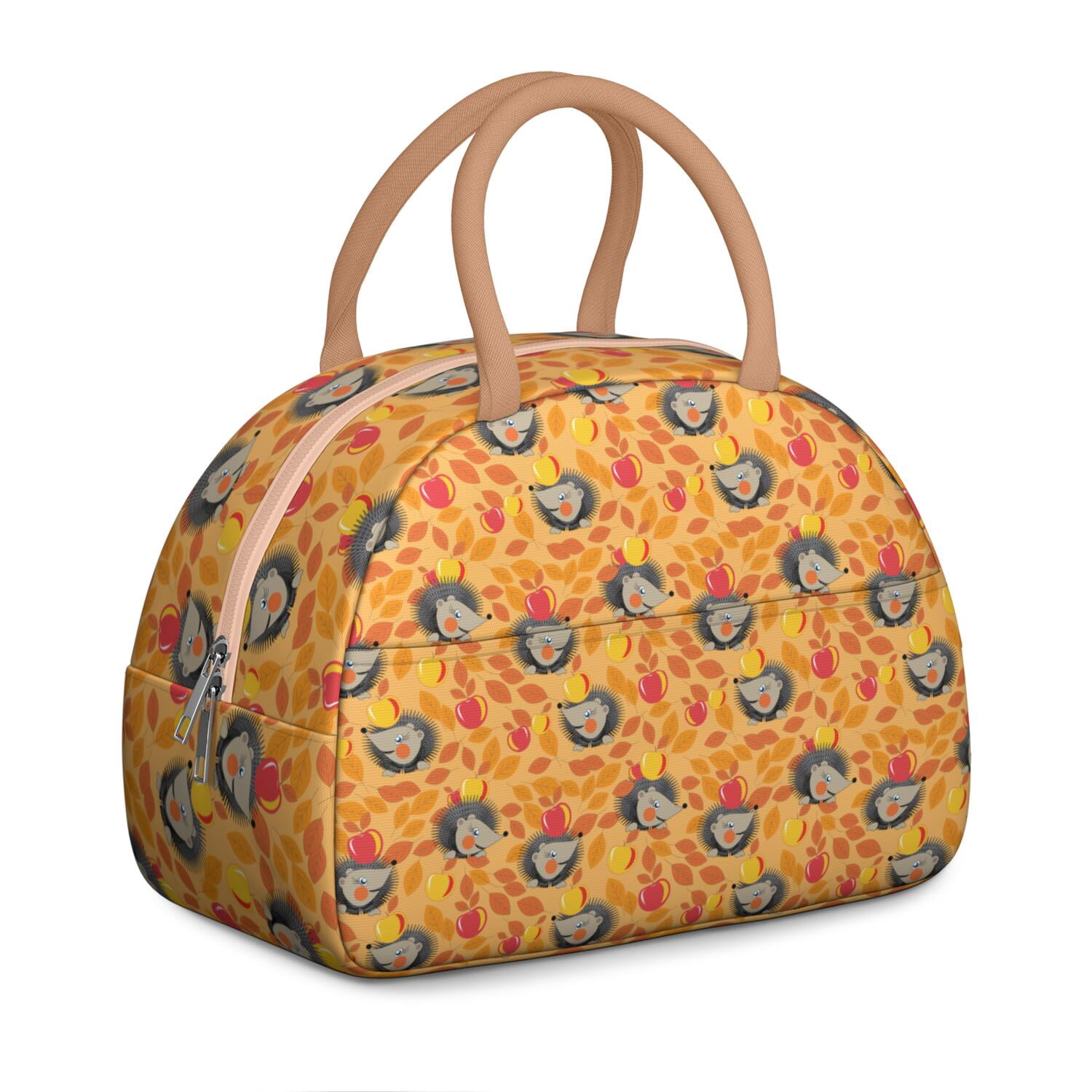 Cartoon Hedgehog Lunch Box - Playful Forest Animal Print with Starry ...